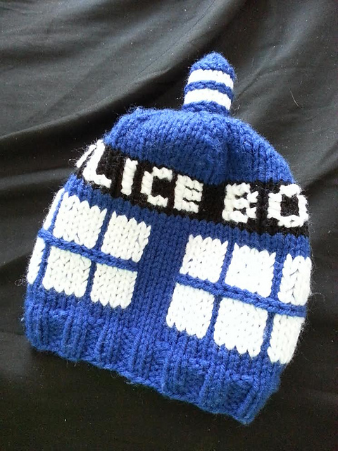 Ravelry: Baby / Toddler TARDIS hat (Doctor Who) pattern by wibblywobblylisa