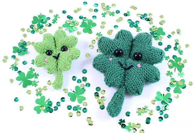 Ravelry: Wickedly Lucky Shamrock Pin pattern by Rebecca Danger