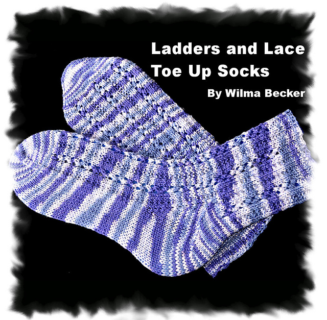 Ravelry: Ladders And Lace Toe Up Socks pattern by Wilma Becker