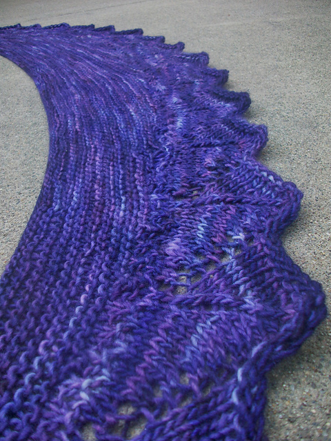 Ravelry: Deep Purple Shawlette pattern by Pam Jemelian