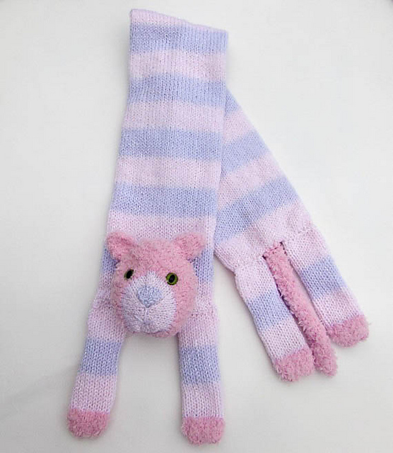 Ravelry: Cat Animal Scarf pattern by Wistfully Woolen