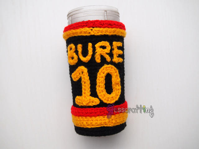 Ravelry: Vancouver Canucks Pavel Bure Bottle Cozy pattern by Jesscrafting