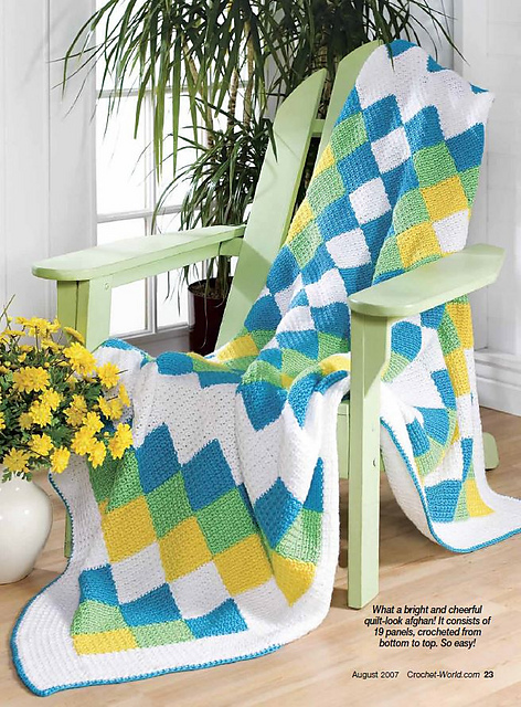 Ravelry: Patchwork Quilt Afghan pattern by Louise Puchaty