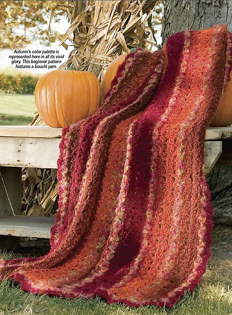 Ravelry: Thanksgiving Boucle Afghan pattern by Katherine Eng