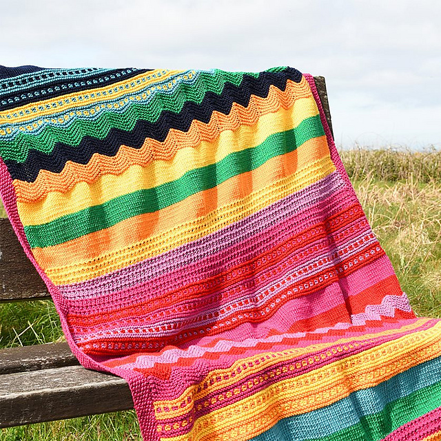Ravelry: Knitted LGBT Pride Temperature Blanket pattern by Nicola Valiji