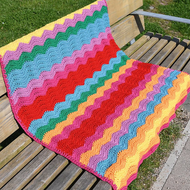Ravelry: Crocheted LGBT Pride Temperature Blanket pattern by Zoë Potrac