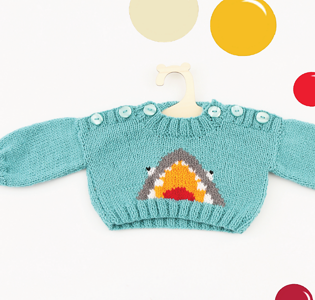 Ravelry: Bruce the Shark Jumper - 7132 pattern by Yarnsmiths