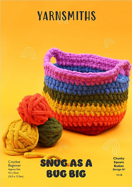 Ravelry: Chunky Square Basket - 7115 pattern by Yarnsmiths