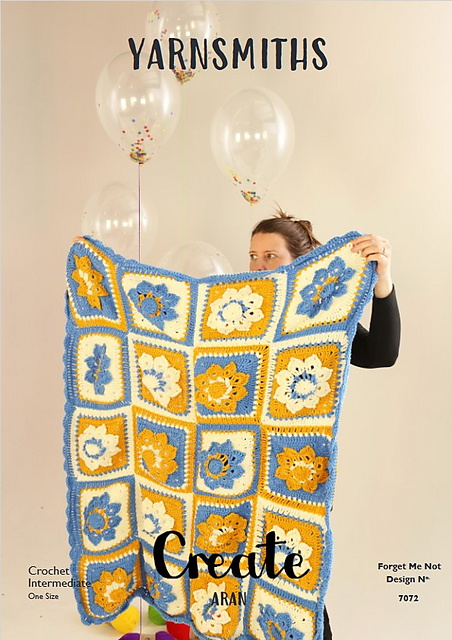 Ravelry: Forget Me Not Throw - 7072 pattern by Yarnsmiths