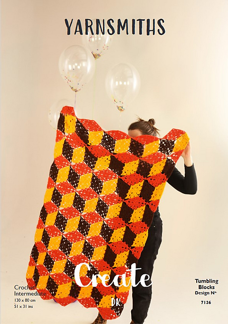 Ravelry: Tumbling Blocks Blanket - 7136 pattern by Yarnsmiths