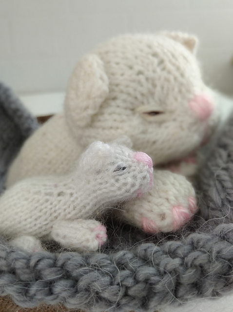 sleeping kitten knitting pattern