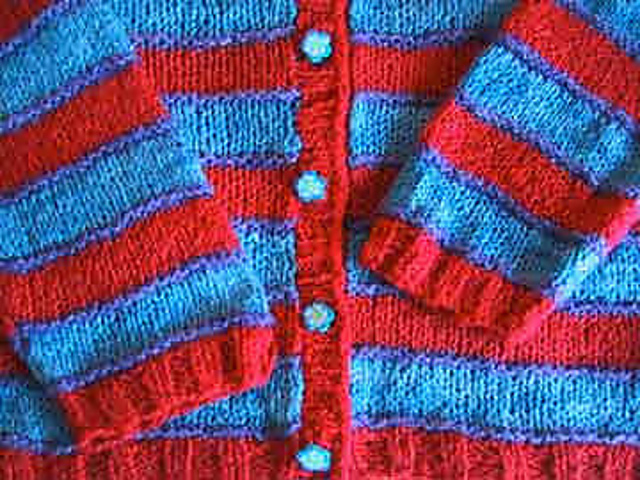 Ravelry: #15 Striped Cardigan pattern by The Yarn Girls