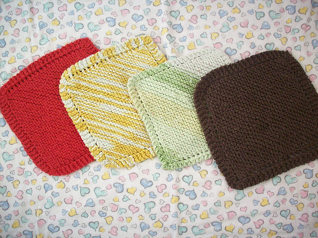 Ravelry: Diagonal Knit Dishcloth pattern by Debra G. Proctor