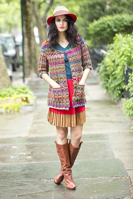 Ravelry: Colorfully Modern Cardigan pattern by Lion Brand Yarn