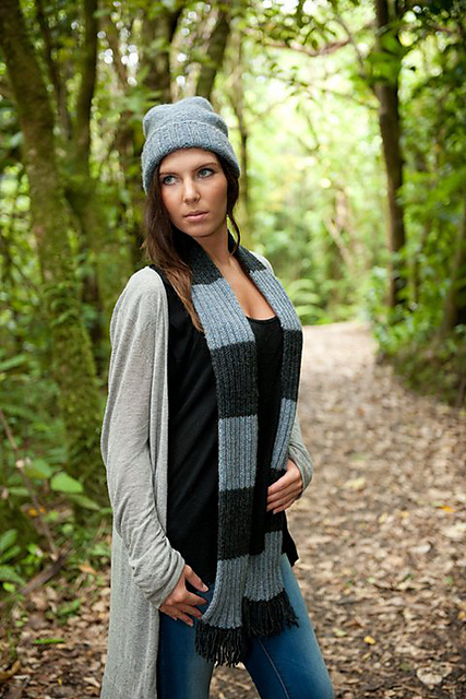 Ravelry: Toque & Striped Scarf pattern by Tina Sopiak