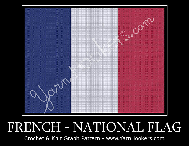 Ravelry: French National Flag Chart pattern by YARNHOOKERS.COM