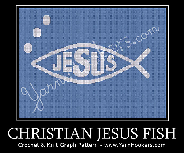 Ravelry: Christian Jesus Fish Chart pattern by YARNHOOKERS.COM