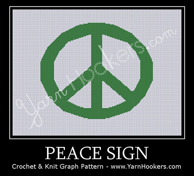 Ravelry: Peace Sign Chart pattern by YARNHOOKERS.COM