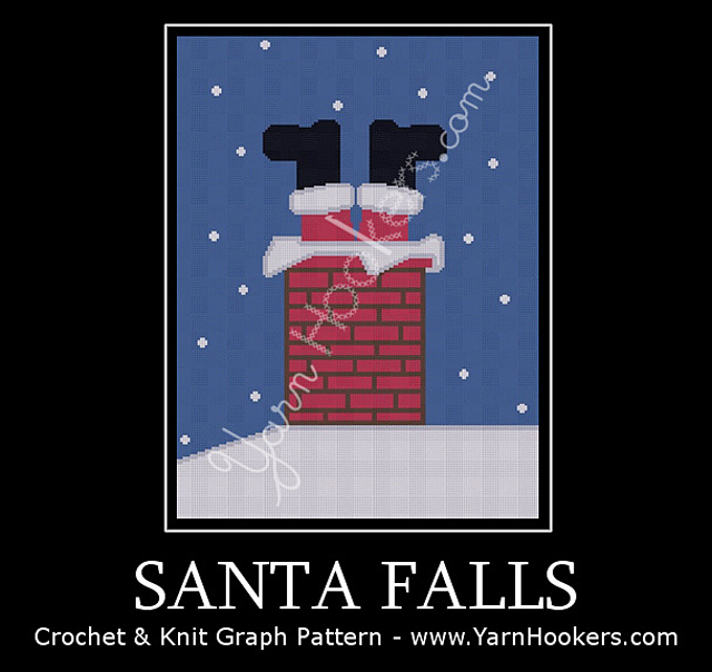 Ravelry: Santa Falls - Christmas Chart pattern by YARNHOOKERS.COM
