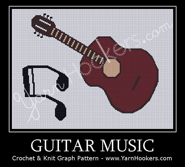 Ravelry: Guitar Music Chart pattern by YARNHOOKERS.COM