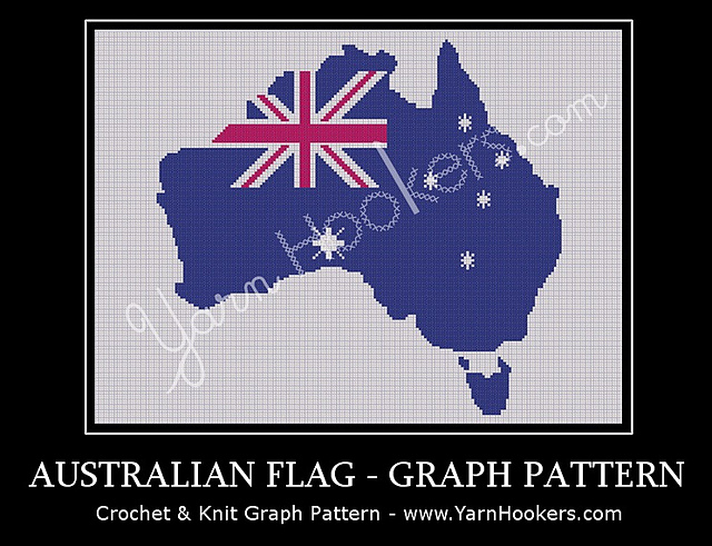 Ravelry: Australian Shape National Flag Chart pattern by YARNHOOKERS.COM