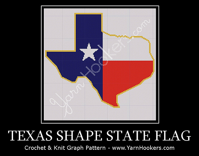 Ravelry: Texas State Shape Flag Chart pattern by YARNHOOKERS.COM