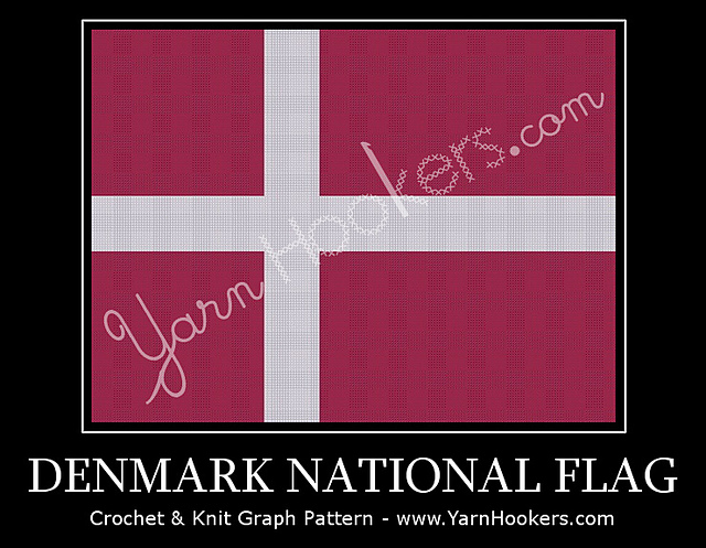 Ravelry: Denmark National Flag Chart pattern by YARNHOOKERS.COM