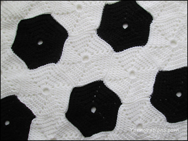 Ravelry: Soccer Blanket - Rectangular or Circular pattern by Yarn Twins