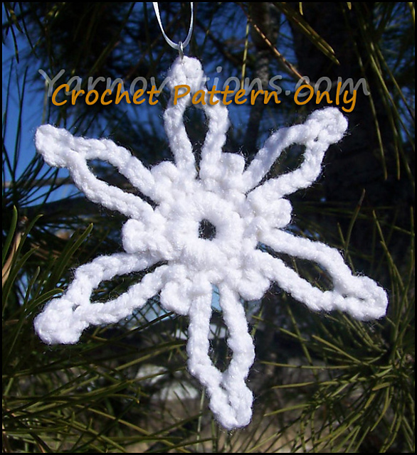 Ravelry: Snowflake Ornament and Applique pattern by Yarn Twins