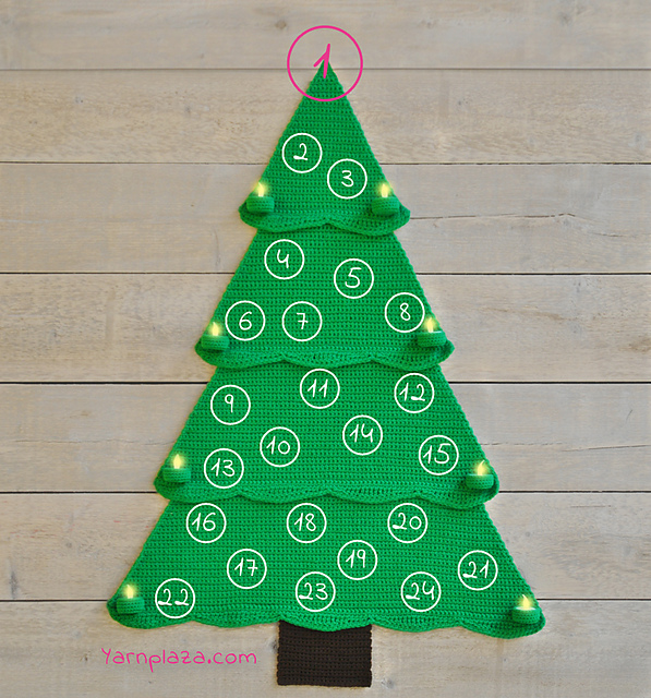 Ravelry: Advent CALendar Tree Base pattern by Yarnplaza.com