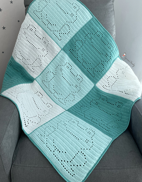 Ravelry: Ribbit Ribbit Baby Blanket pattern by Andrea Gonzalez