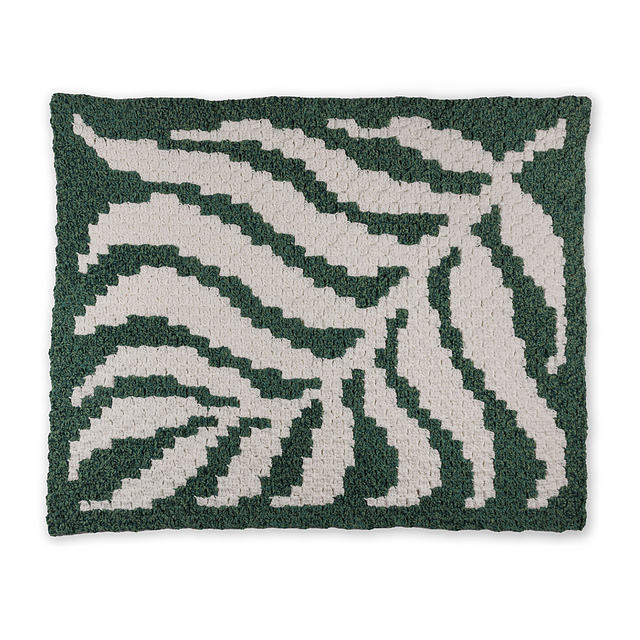 Ravelry: C2C Fern Frond Blanket pattern by Yarnspirations Design Studio