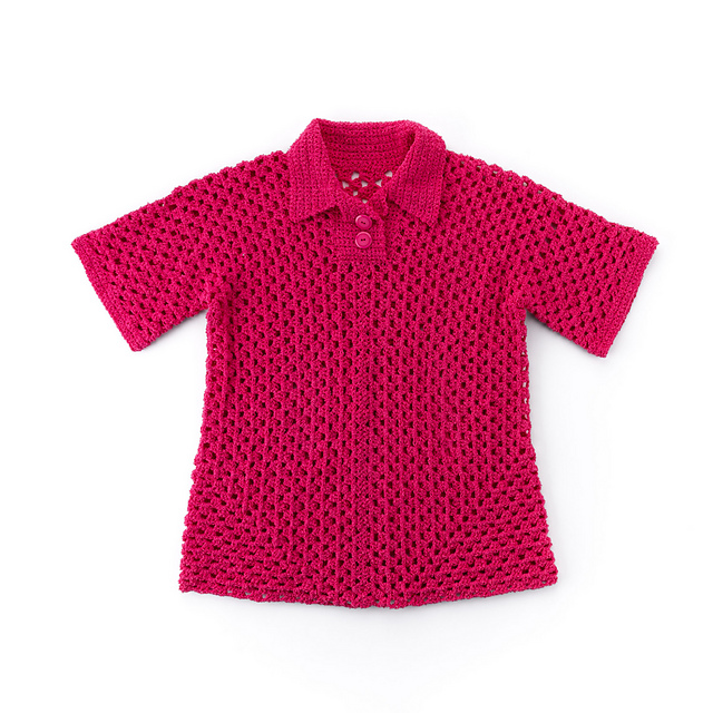 Ravelry: Cotton Cool Polo Shirt pattern by Yarnspirations Design Studio