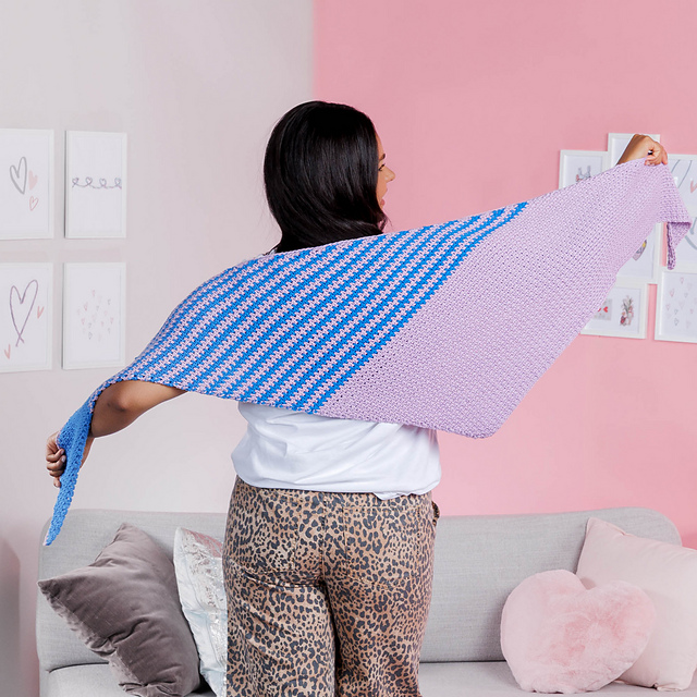 Ravelry: Split the Balance Shawl pattern by Red Heart Design Team