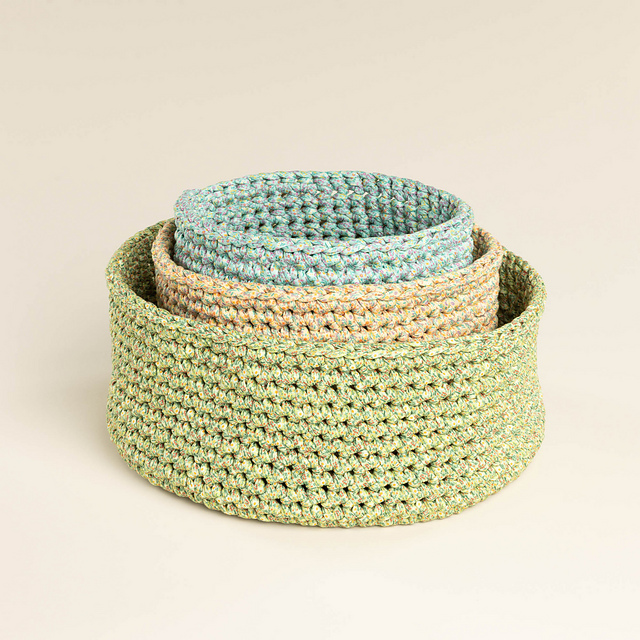 Ravelry: Three Nesting Baskets pattern by Yarnspirations Design Studio