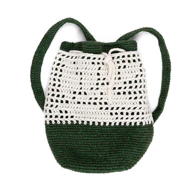 Ravelry: Filet Fern Backpack pattern by Yarnspirations Design Studio