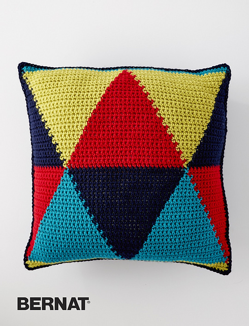 Ravelry: Bold Angles Pillow pattern by Yarnspirations Design Studio