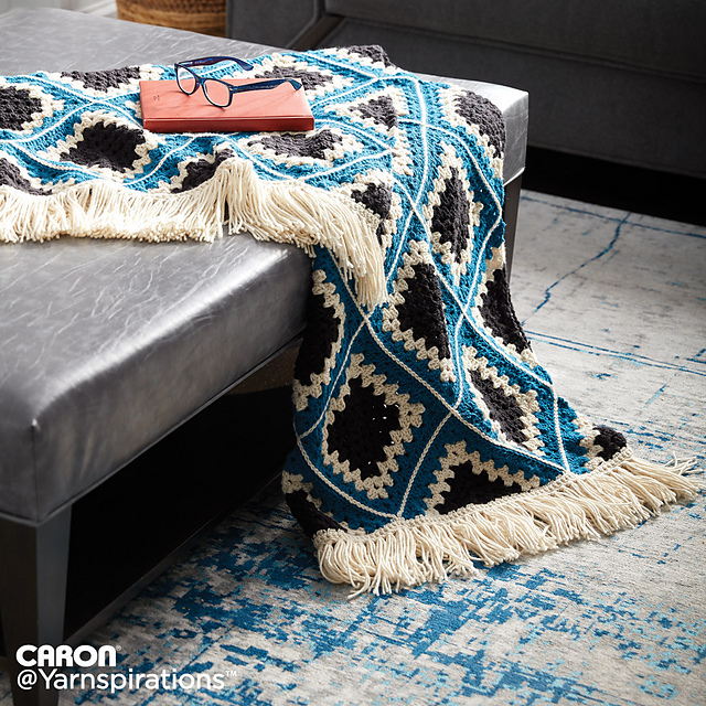 Ravelry: Diamond Granny Afghan pattern by Yarnspirations Design Studio