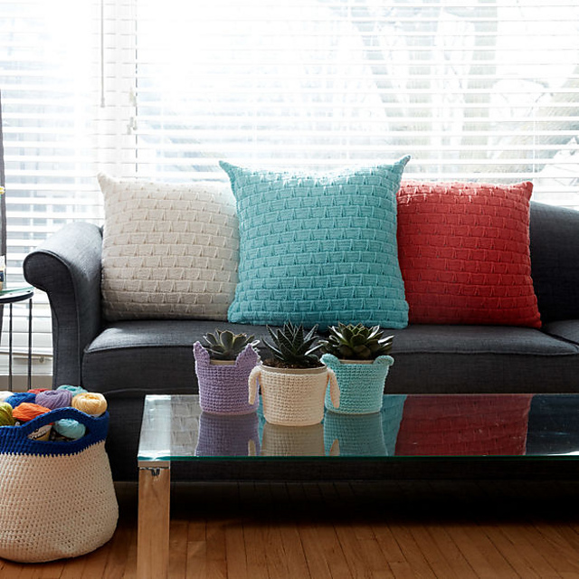 Ravelry: Pillow Trio pattern by Yarnspirations Design Studio