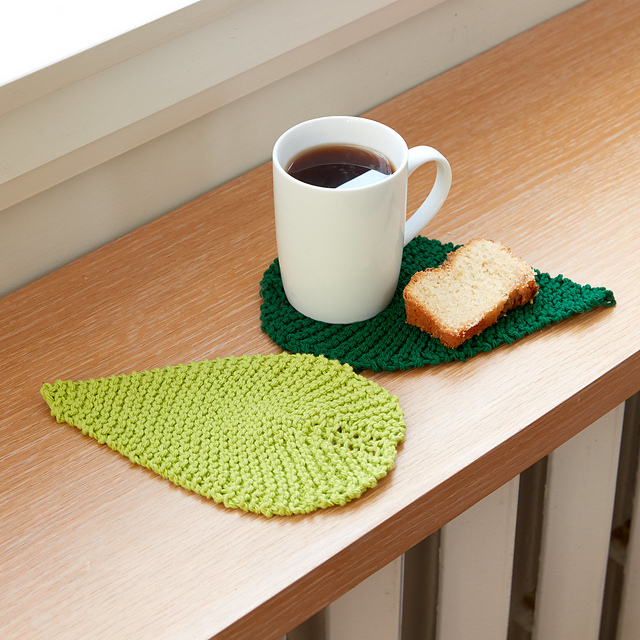 Ravelry: Be-Leaf It Mug Rug pattern by Yarnspirations Design Studio