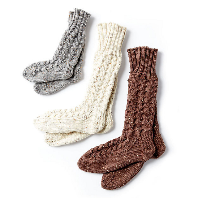 Ravelry: Cozy Cabin Socks pattern by Yarnspirations Design Studio