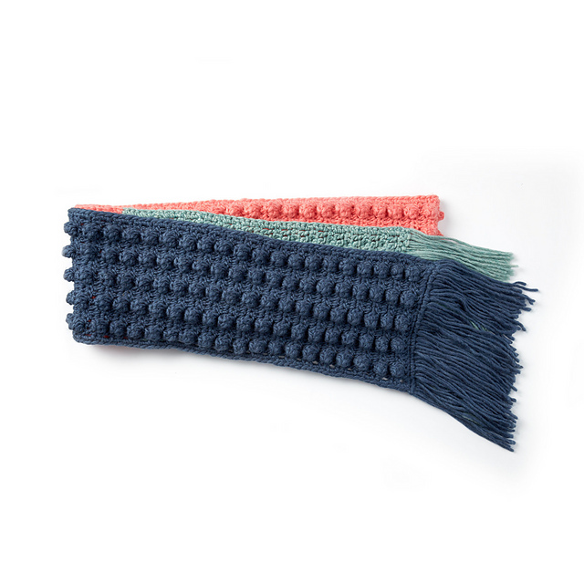 Ravelry: Color Block Bobble Scarf pattern by Yarnspirations Design Studio