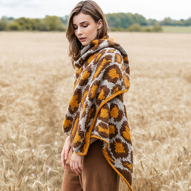 Ravelry: Leopard Print Wrap pattern by Yarnspirations Design Studio