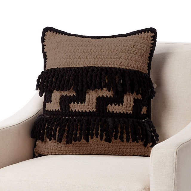 Ravelry: Graphic Step Pillow pattern by Yarnspirations Design Studio