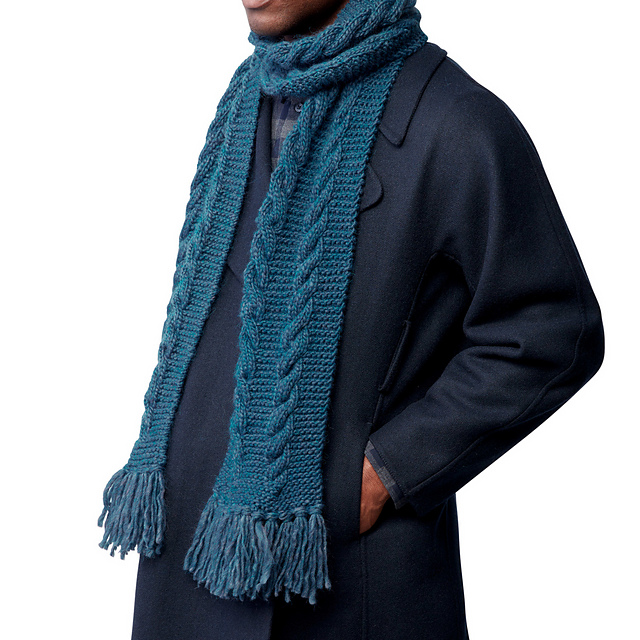 Ravelry: Cable Scarf pattern by Yarnspirations Design Studio