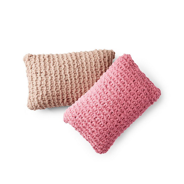 Ravelry: Garter Stripe Duo Pillows pattern by Yarnspirations Design Studio