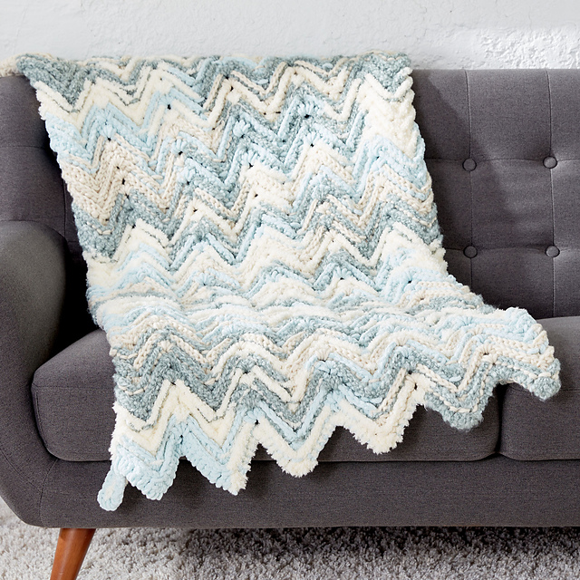 Ravelry: Raised Chevron Afghan pattern by Yarnspirations Design Studio