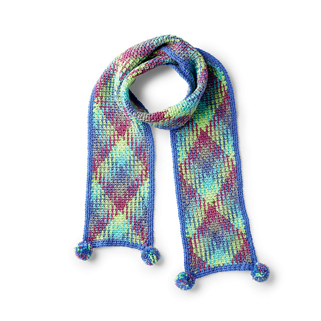 Ravelry: Planned Pooling Pompom Scarf pattern by Marly Bird