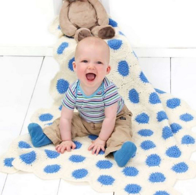 Ravelry: Polka-Dot Baby Blanket pattern by Yarnspirations Design Studio