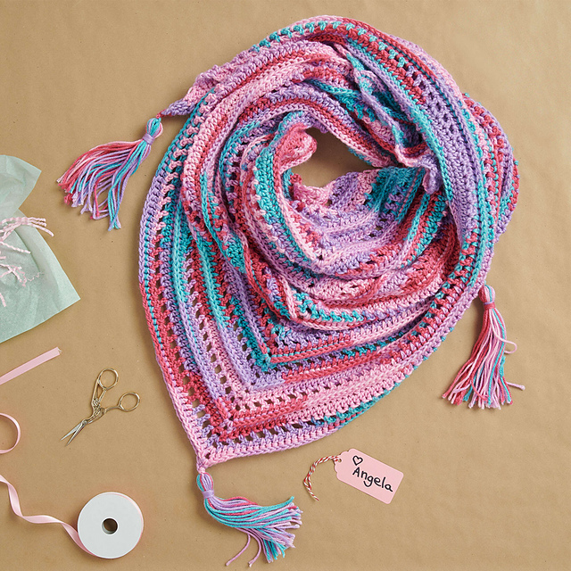 Ravelry: Tassel Edge Shawl pattern by Yarnspirations Design Studio